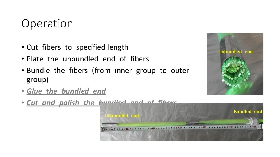 Inserting the fibers J Jiao for SDU Group