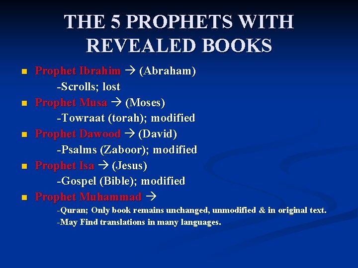 A Journey of Our Islamic Beliefs October 09