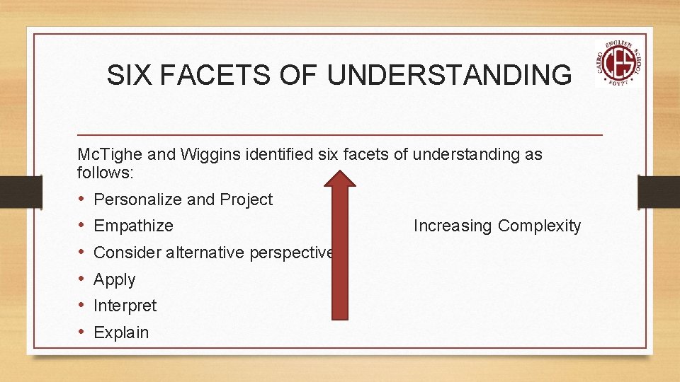 THE CULTURE OF LEARNING AT CES ENGAGING LEANERS
