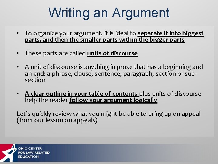 MOOT COURT BRIEF WRITING USING CREXAC Ms Sonty