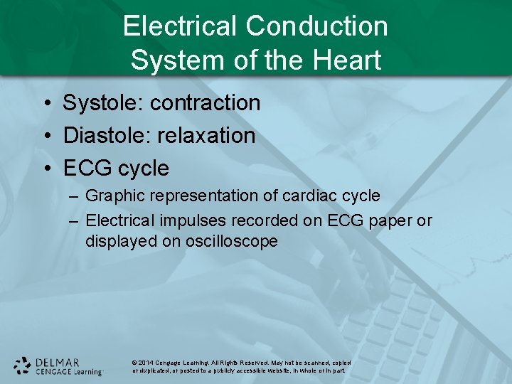 Chapter 37 Electrocardiography 2014 CengageLearning 2014 Cengage All