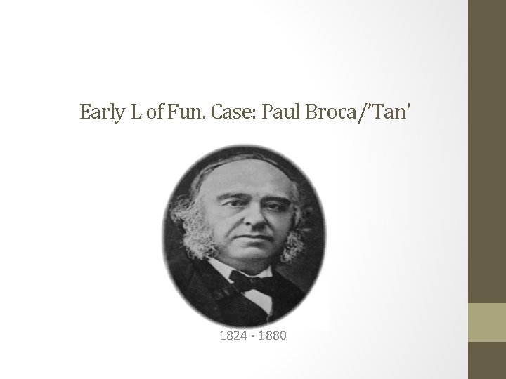 BRAIN BEHAVIOUR LOCALIZATION IN THE BRAIN First what