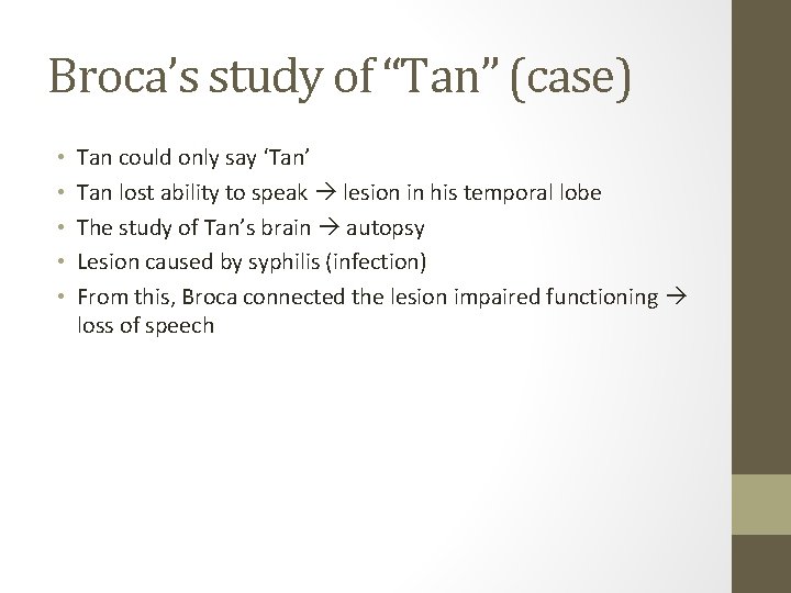 BRAIN BEHAVIOUR LOCALIZATION IN THE BRAIN First what