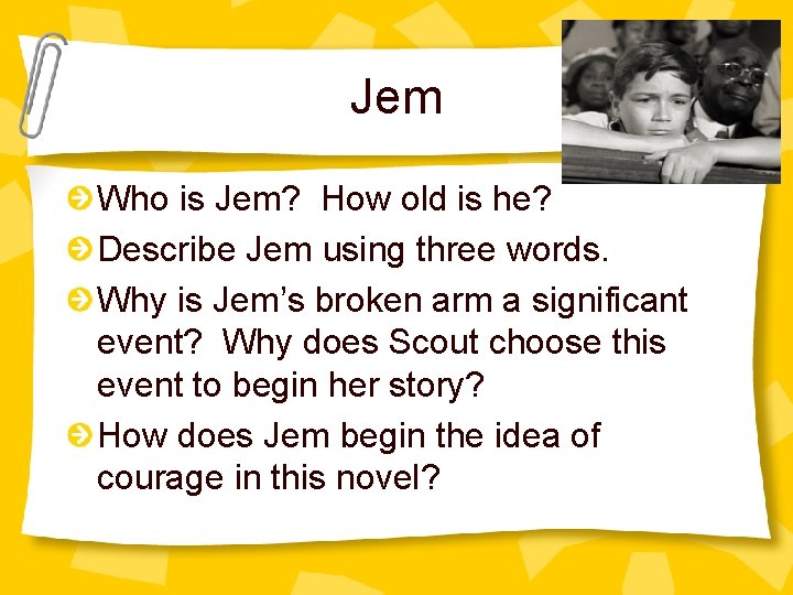 To Kill a Mockingbird Chapter 1 Important Information