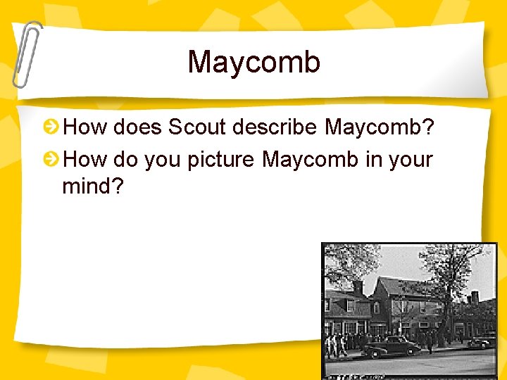 To Kill a Mockingbird Chapter 1 Important Information