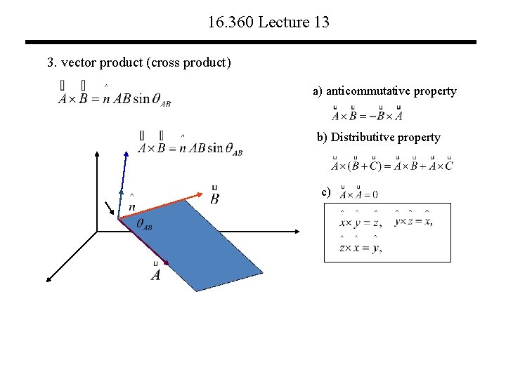 16 360 Lecture 13 Basic Laws of Vector