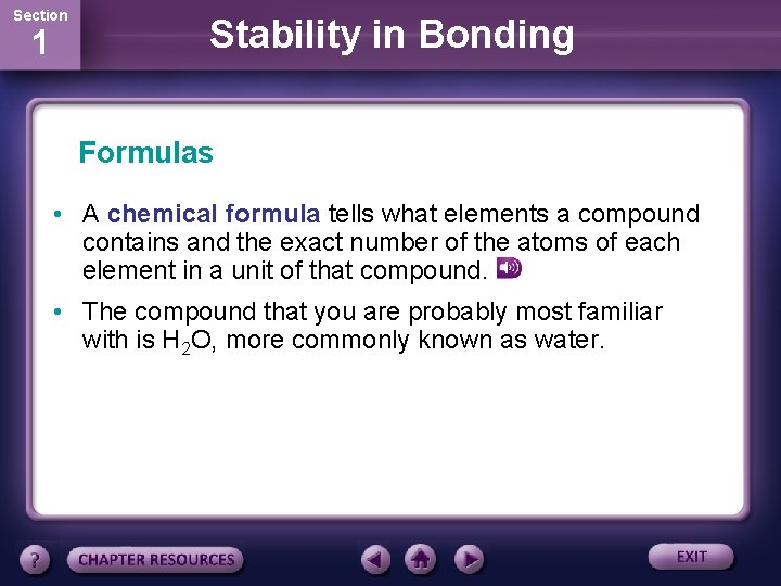 Section 1 Stability in Bonding Compounds Some of