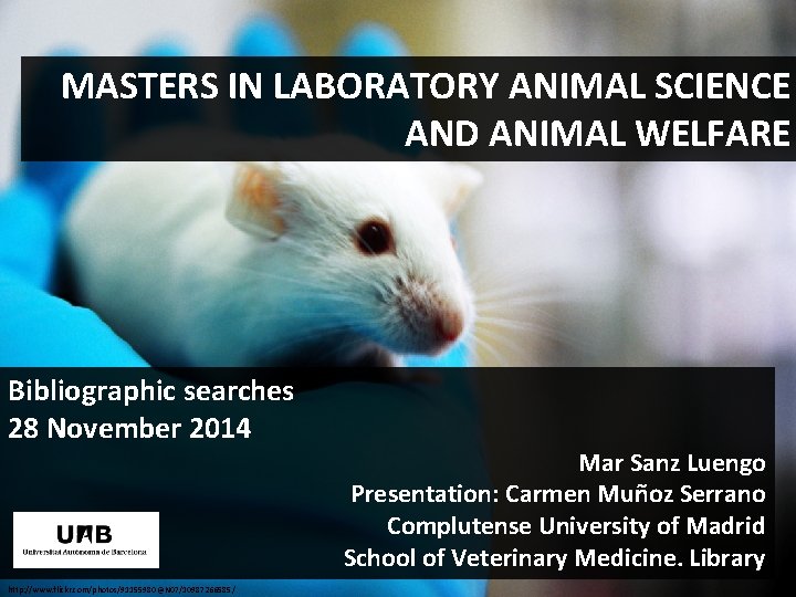 MASTERS IN LABORATORY ANIMAL SCIENCE AND ANIMAL WELFARE