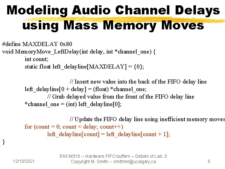 Stereo Sound repositioning Concepts of hardware FIFO buffers