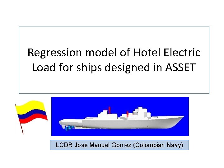 Regression model of Hotel Electric Load for ships