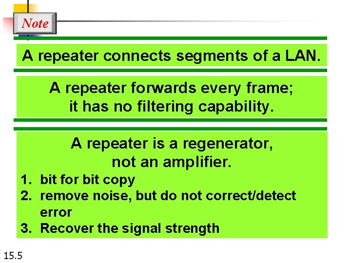 Chapter 15 Connecting LANs Backbone Networks and Virtual