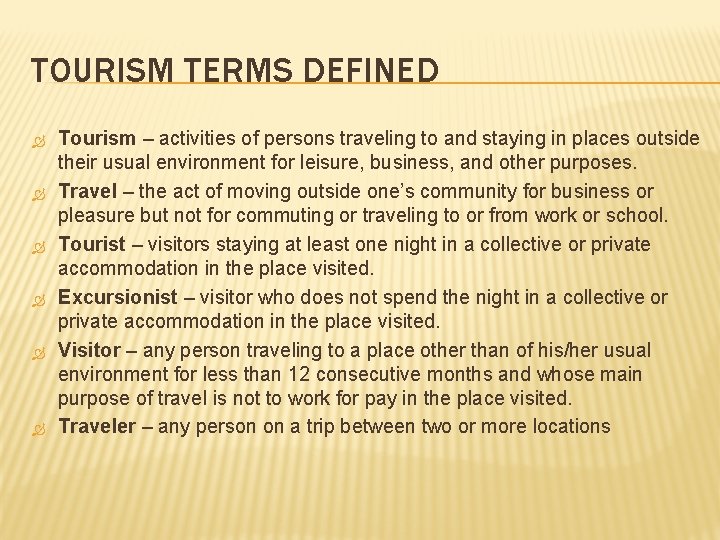 Introduction to Global Tourism WHY IS TOURISM IMPORTANT