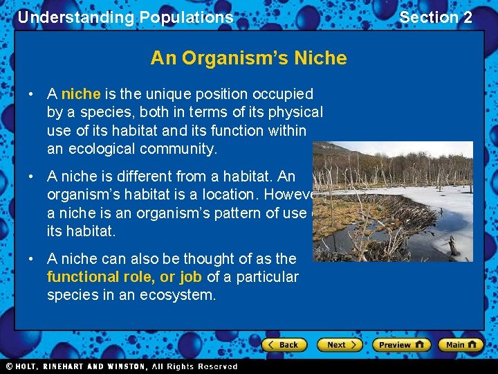 Understanding Populations Section 2 Chapter 8 Understanding Populations