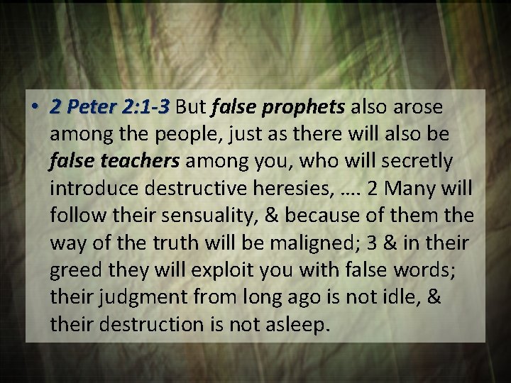 FALSE PROPHET TEACHER Matthew 7 15 Beware of
