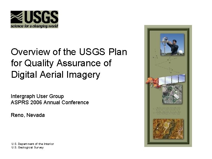Overview of the USGS Plan for Quality Assurance