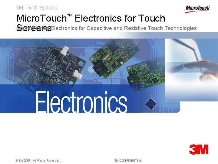 3 M Touch Systems Micro Touch Products Overview