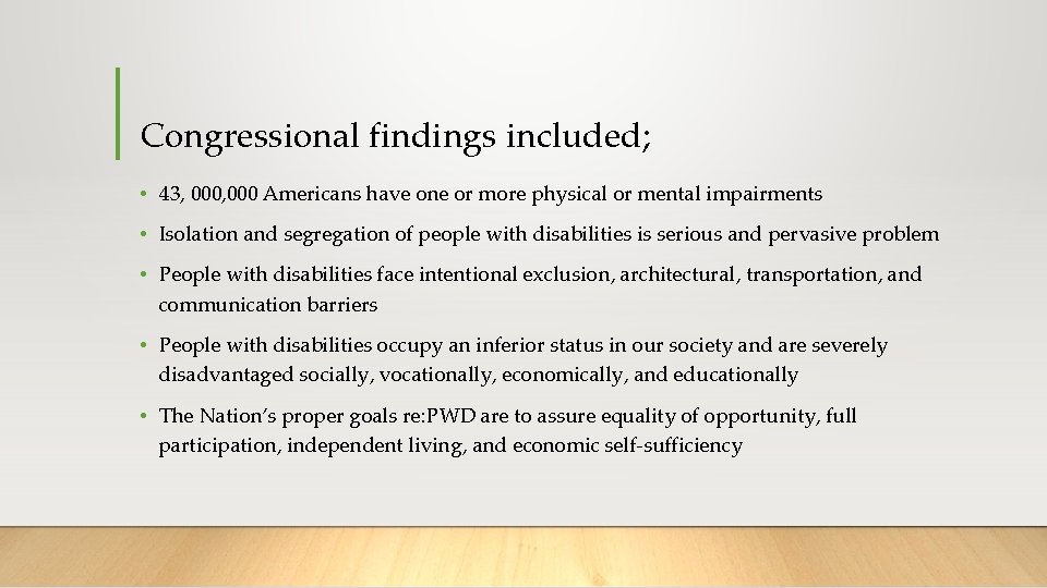 Rights and Responsibilities Under the Americans with Disabilities
