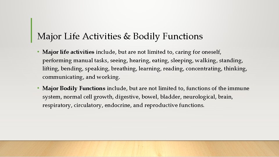 Rights and Responsibilities Under the Americans with Disabilities