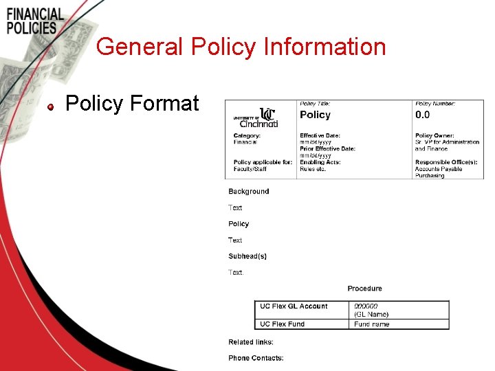 Financial Policies Training The First Eight Effective February