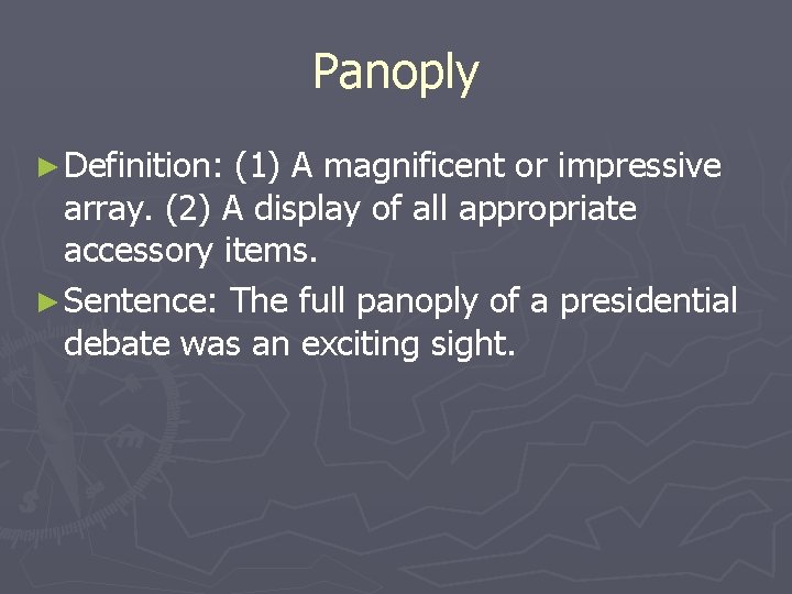 English 2 Vocabulary Set 4 Root PAN Pan