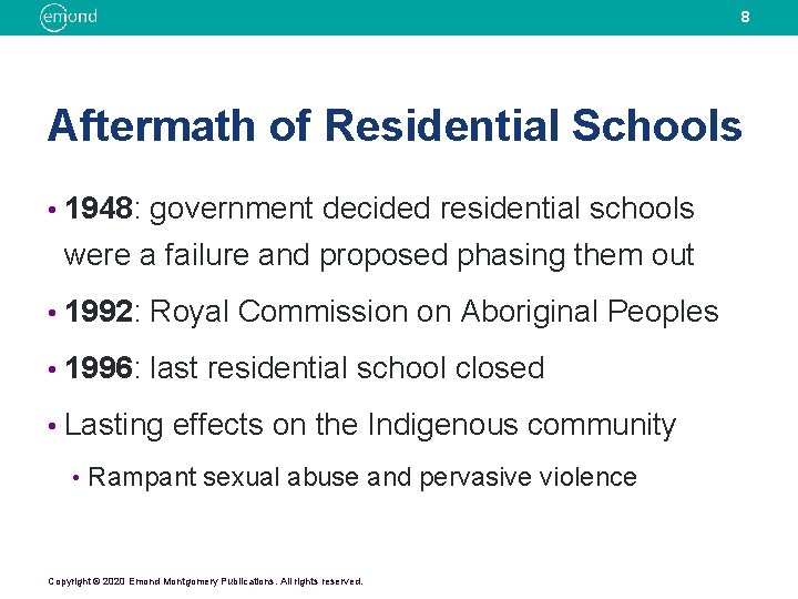 1 CHAPTER 9 Indian and Inuit Residential Schools