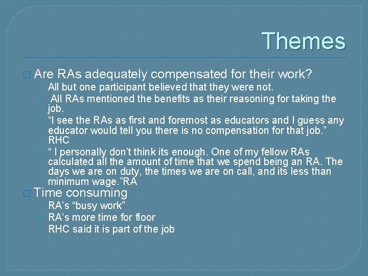 So you want to be an RA A