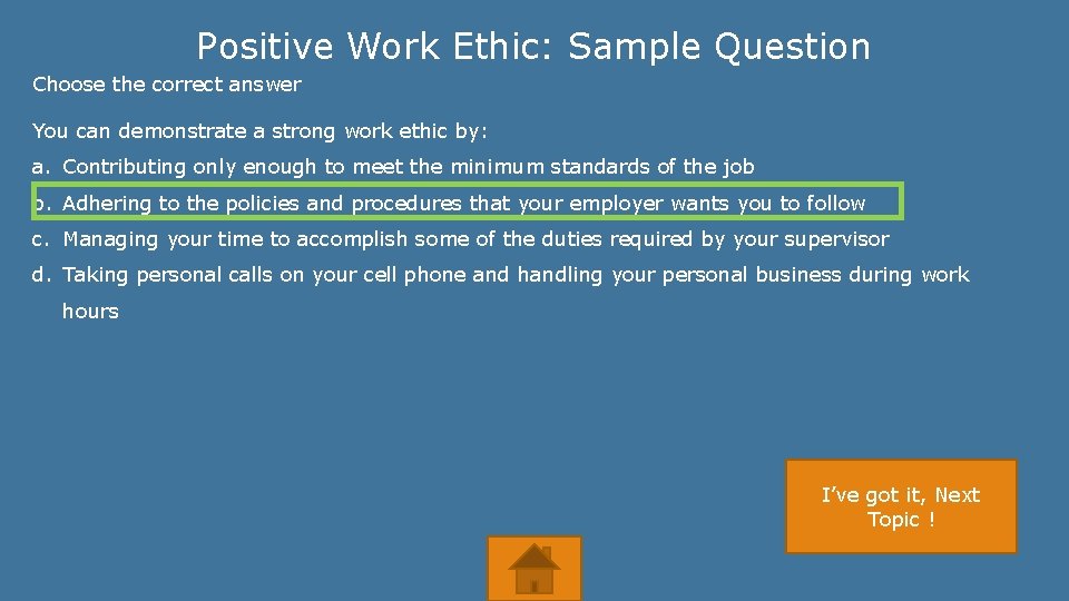 Positive Work Ethic Integrity Teamwork Self Representation Diversity