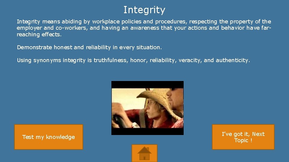 Positive Work Ethic Integrity Teamwork Self Representation Diversity