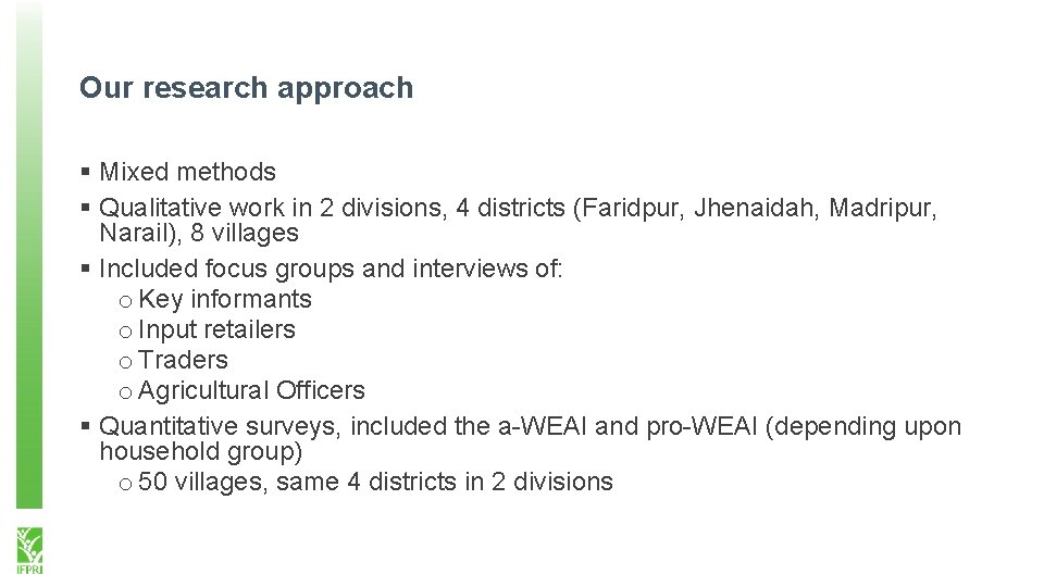 Gender Roles in the Jute Value Chain in