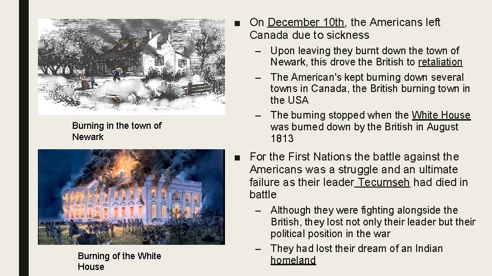 THE WAR OF 1812 What were the effects