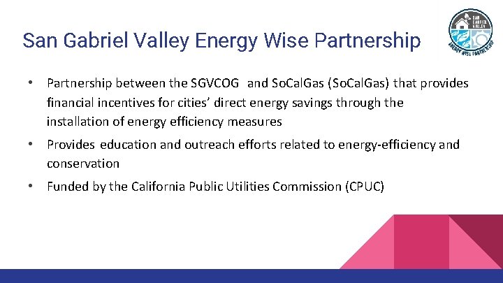 San Gabriel Valley Energy Wise Partnership South Pasadena
