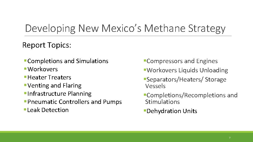Developing New Mexicos Oil and Natural Gas Methane