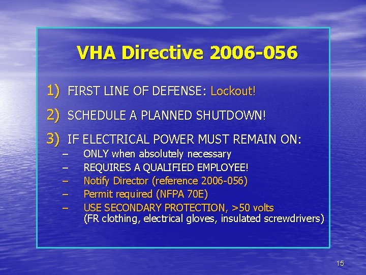 NFPA 70 E for Construction Importance of lockout