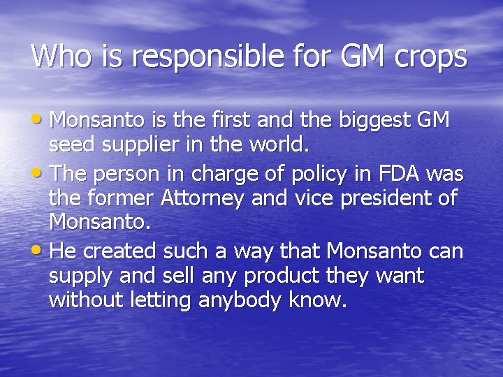 Genetically modified foods Md shah What does it
