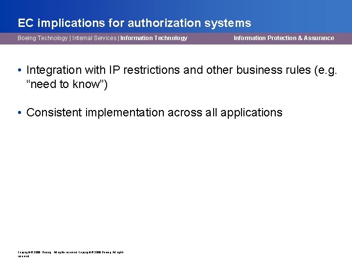 BOEING LIMITED Export Compliance Authorization Decision Standardization ...
