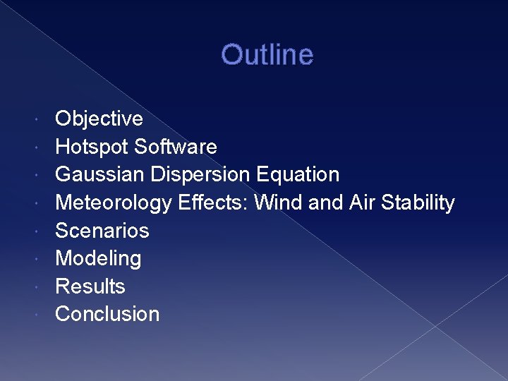 Air Dispersion Modeling Planning for Airborne Terrorism Release