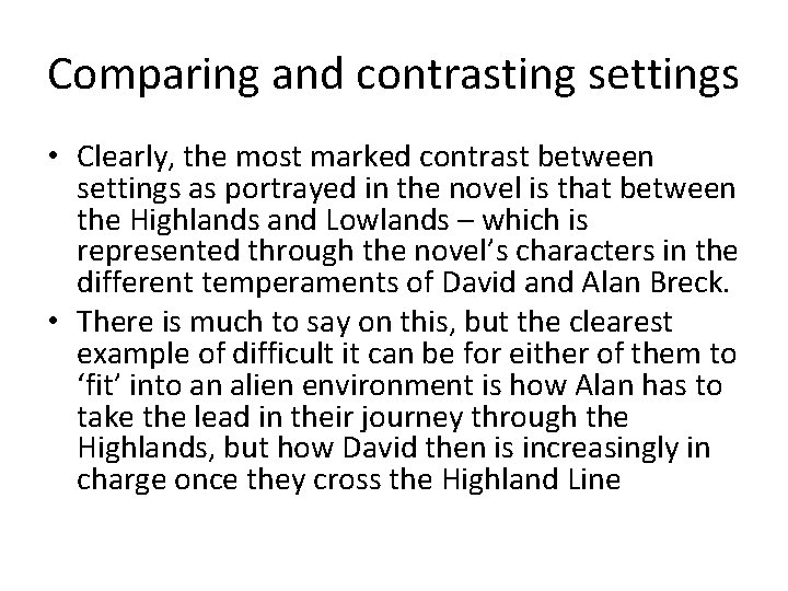Kidnapped N 5 English Setting Effects of Setting