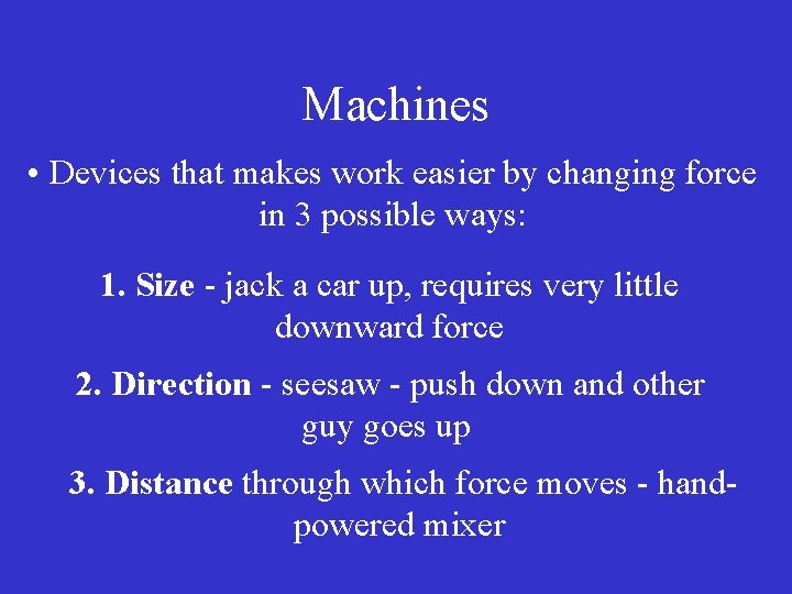 Work Power and Machines Physical Science B Chapter