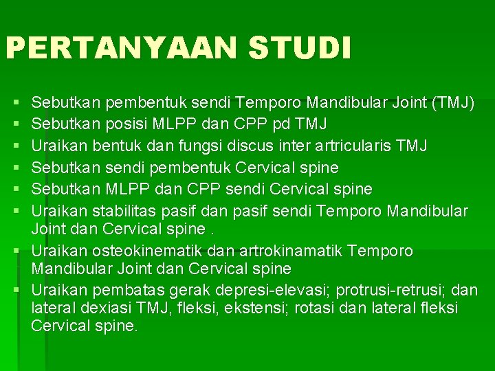 KINESIOLOGI DAN BIOMEKANIK SPINE Oleh Sugijanto TUJUAN INSTRUKSIONAL