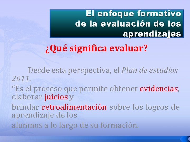 El enfoque formativo de la evaluacin de los
