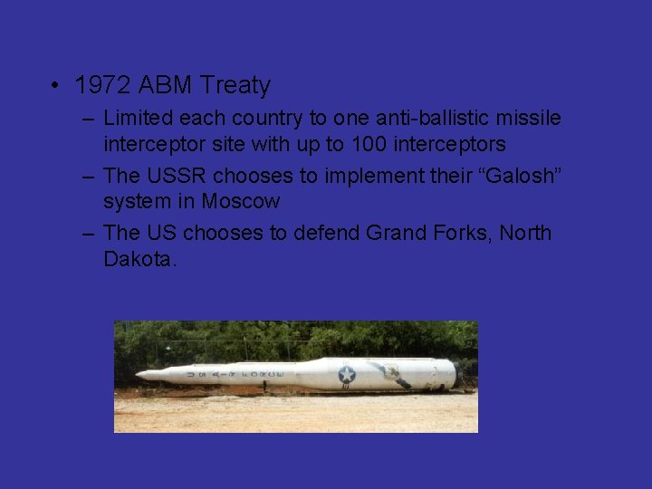 National Missile Defense System Bruce Lei Outline History