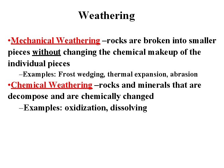 Chapter 7 Weathering soil erosion EARTH STUDIES Geoscience