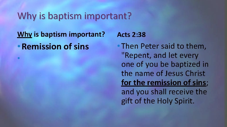 Why Do We Preach Importance of Baptism What
