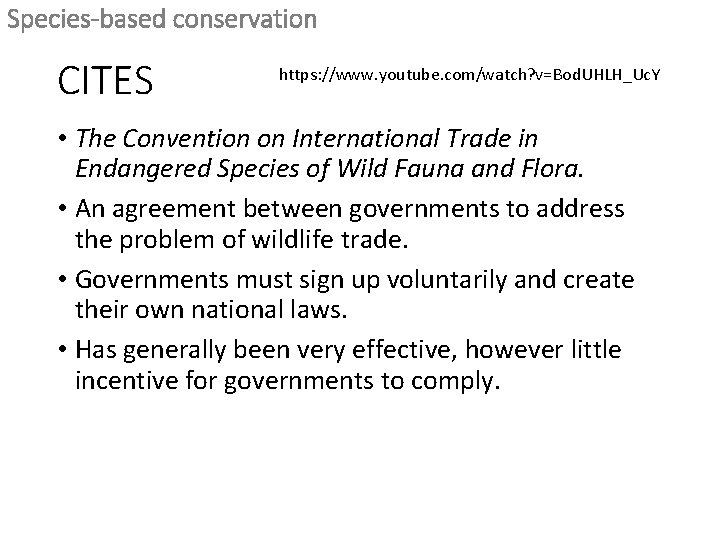 Topic 3 4 Conservation of biodiversity Significant ideas