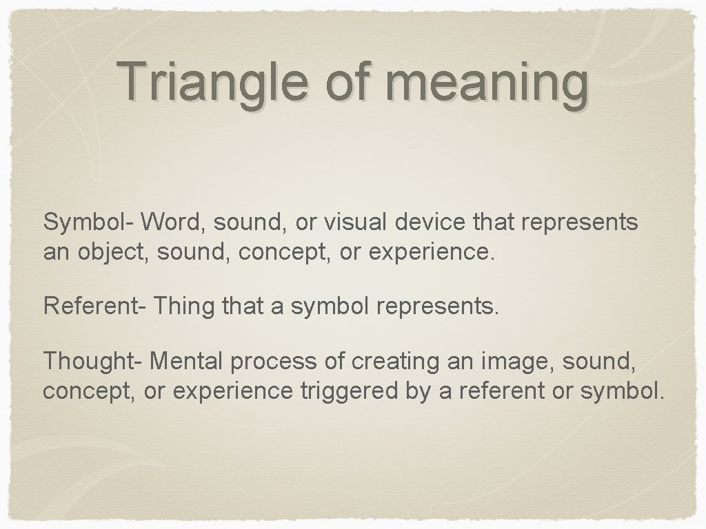 Alligator River Story Triangle of meaning Symbol Word