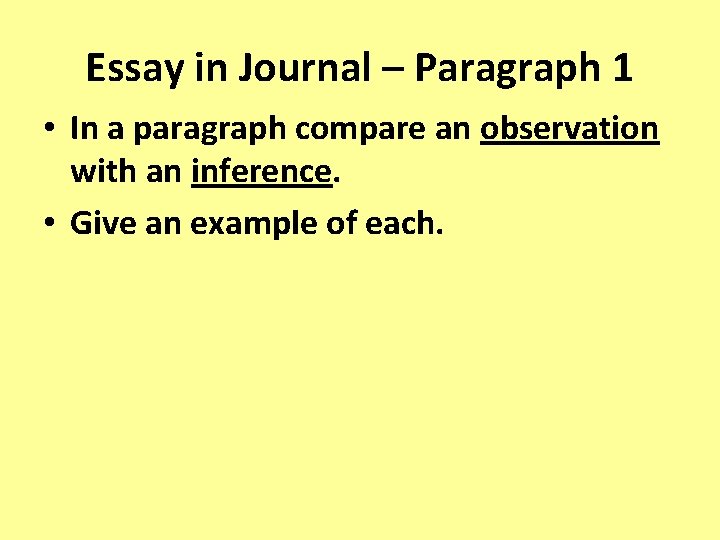 Table of Contents JE 1 Title Scientific Terms