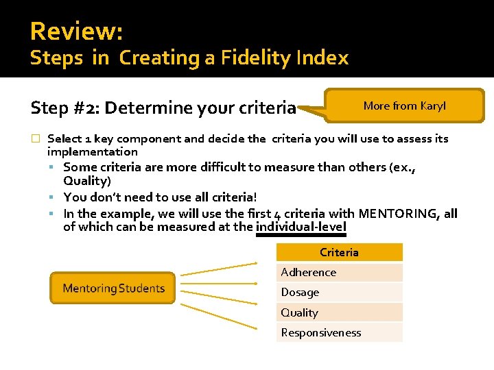 Assessing Program Fidelity Across Multiple Contexts The Fidelity