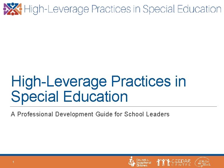 HighLeverage Practices in Special Education A Professional Development
