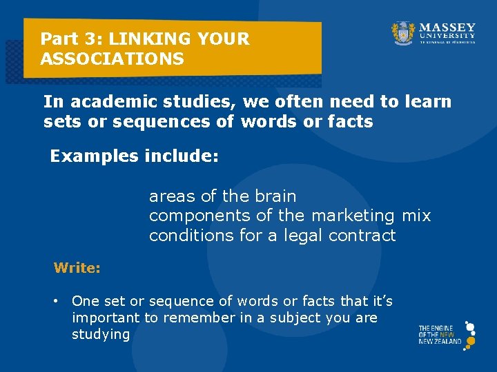 How to improve your memory LEARNING OUTCOMES By