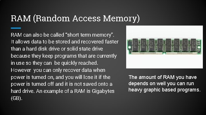 A miniguide to parts of a Computer By